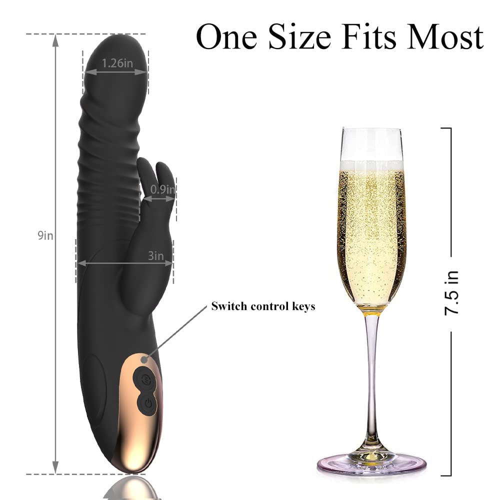 Deep Vibrating Massager Personal Handheld Vibrators Massage Personal Portable Massager 8 Speeds Vibration Pleasure for Body Women Female Gifts (Balck)