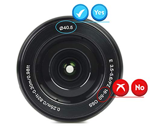 40.5mm Lens Cap Cover with Sony Alpha A6400 A6100 A6000 E PZ 16-50mm f/3.5-5.6 OSS,FE 28-60mm f/4-5.6 Lens,40.5mm Filter Thread[2 Pack]