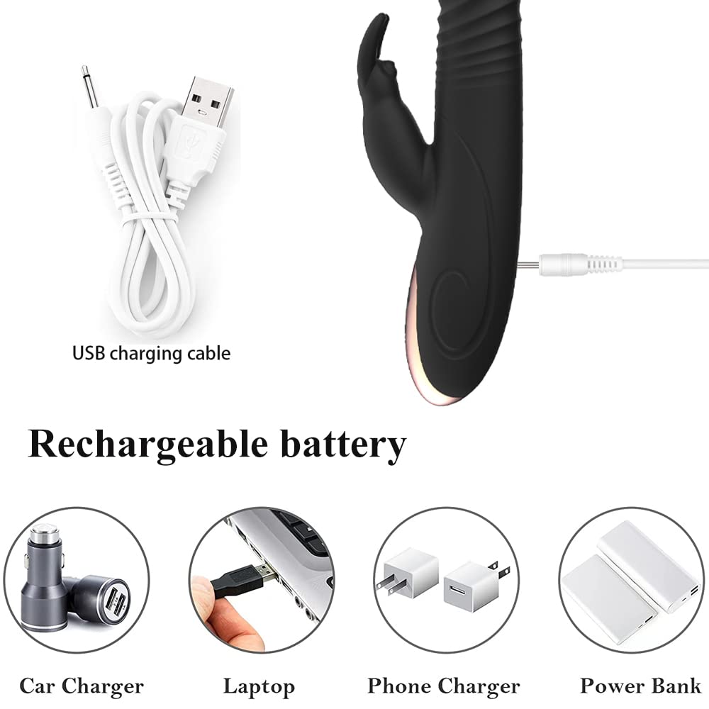 Deep Vibrating Massager Personal Handheld Vibrators Massage Personal Portable Massager 8 Speeds Vibration Pleasure for Body Women Female Gifts (Balck)