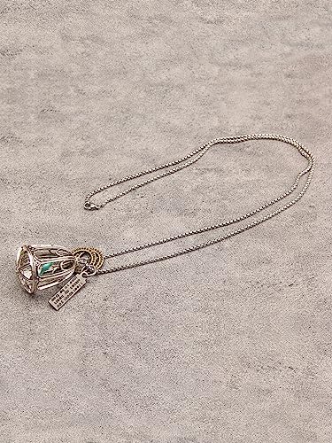 joymiao Long Boho Necklace Womens Leather Necklace Birdcage Leather Pendant Necklace Circle Long Choker Necklaces for Women