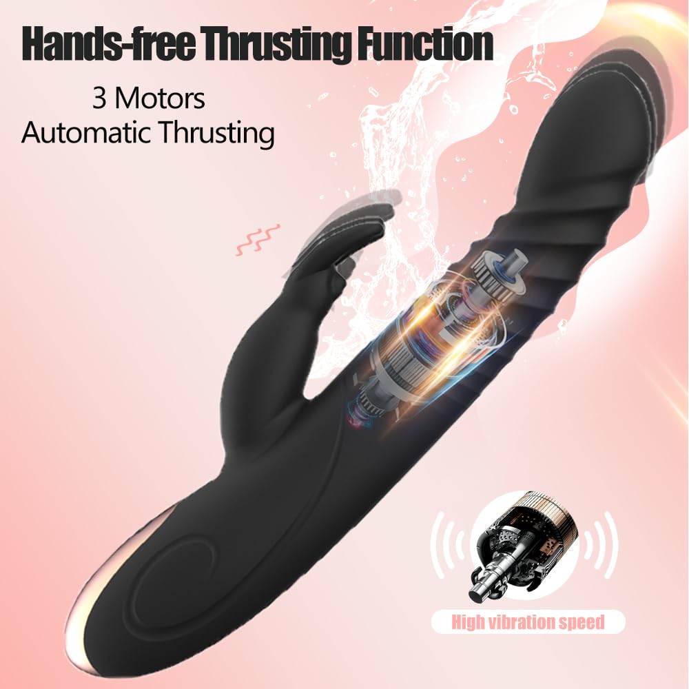 Deep Vibrating Massager Personal Handheld Vibrators Massage Personal Portable Massager 8 Speeds Vibration Pleasure for Body Women Female Gifts (Balck)