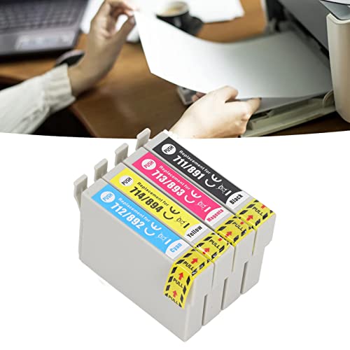 4PCS Ink Cartridge,High Page Capacity Printer Cartridge for Stylus D78 D92 D120 DX4000 DX4050