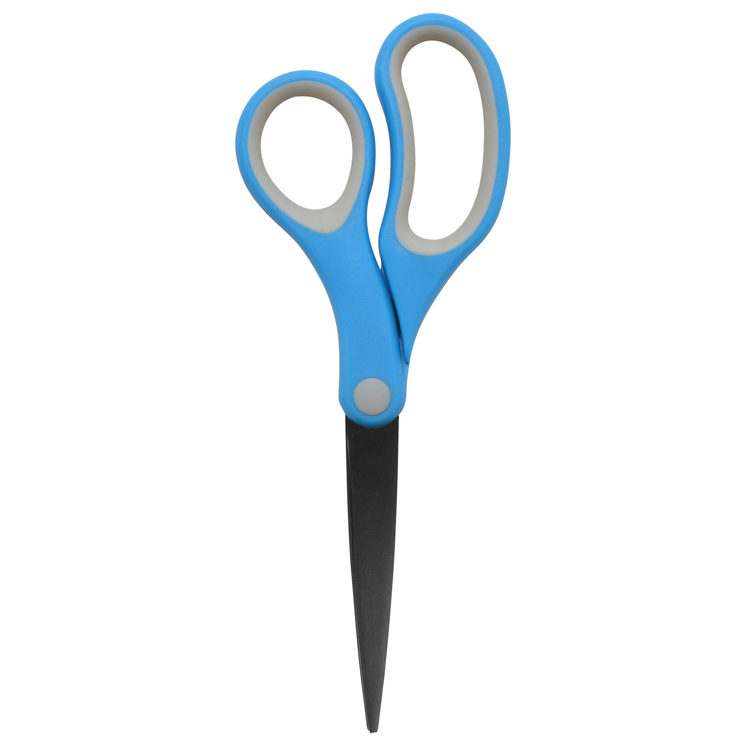 Westcott 55849 8-Inch Non-Stick Titanium Scissors For Office and Home, Blue/Gray, 2 Pack