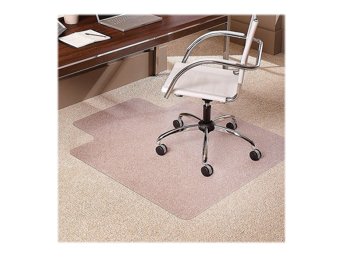 MyOfficeInnovations 567298 45 x 53 Low Pile Carpet Chair Mat, Lip