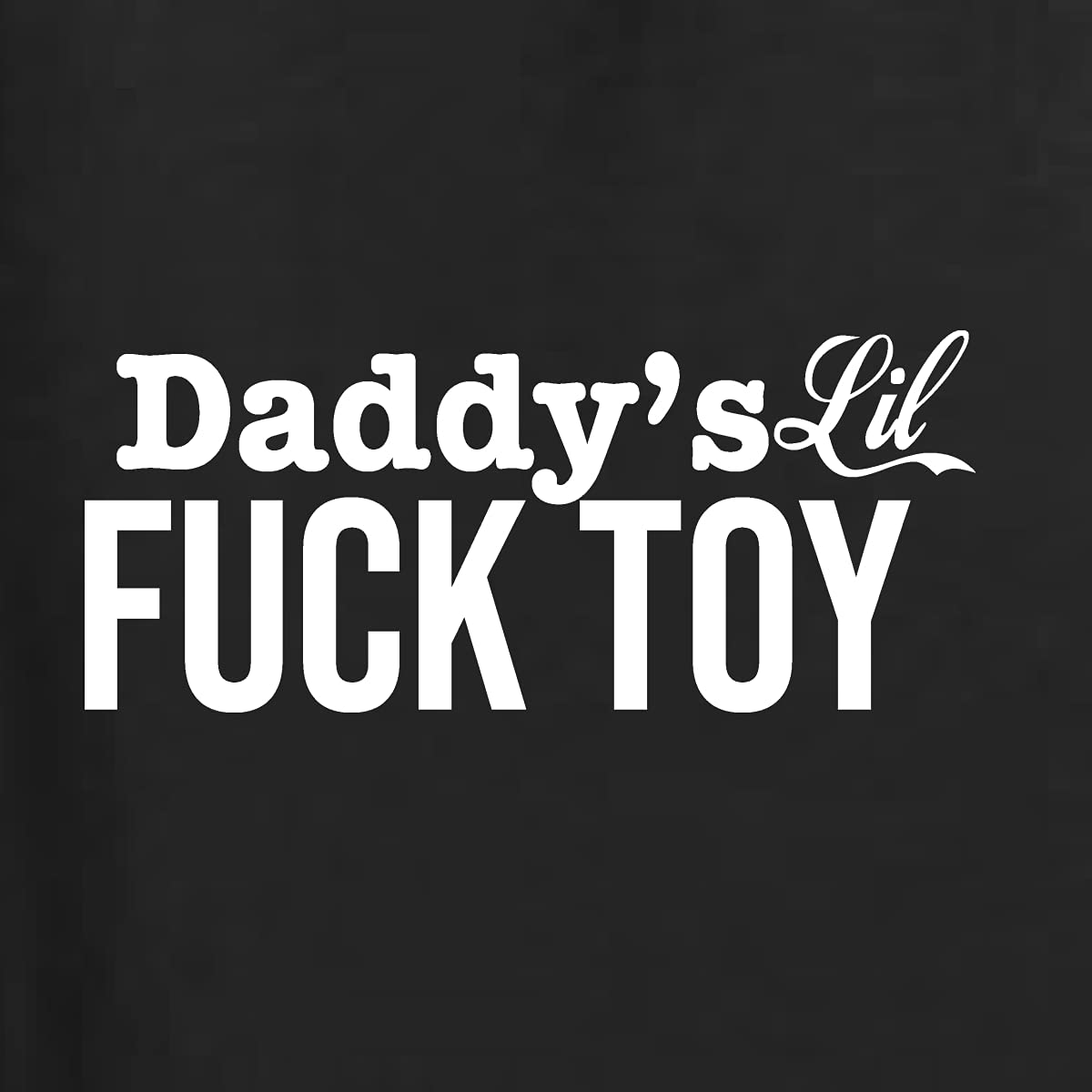 Wild Bobby Daddy's Lil Fuck Toy White Women's Cotton Spandex Booty Shorts, Black, X-Large