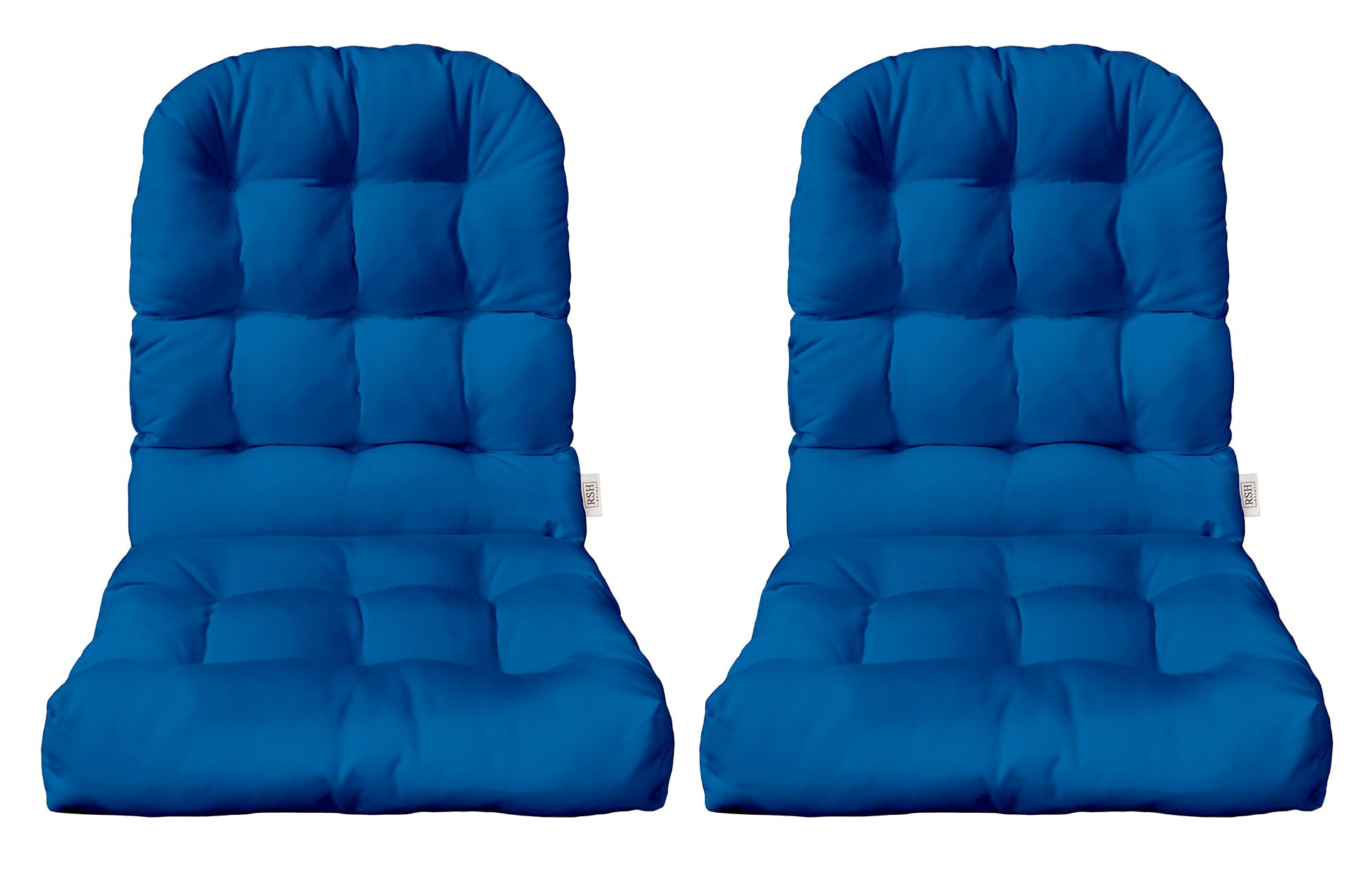 RSH DECOR: Sunbrella Tufted Adirondack Chair Cushions Set of 2 | Sunbrella Performance Fabric | 42.5” x 21” | Water and Fade-Resistant | Outdoor Cushions for Patio Furniture | Canvas Pacific Blue