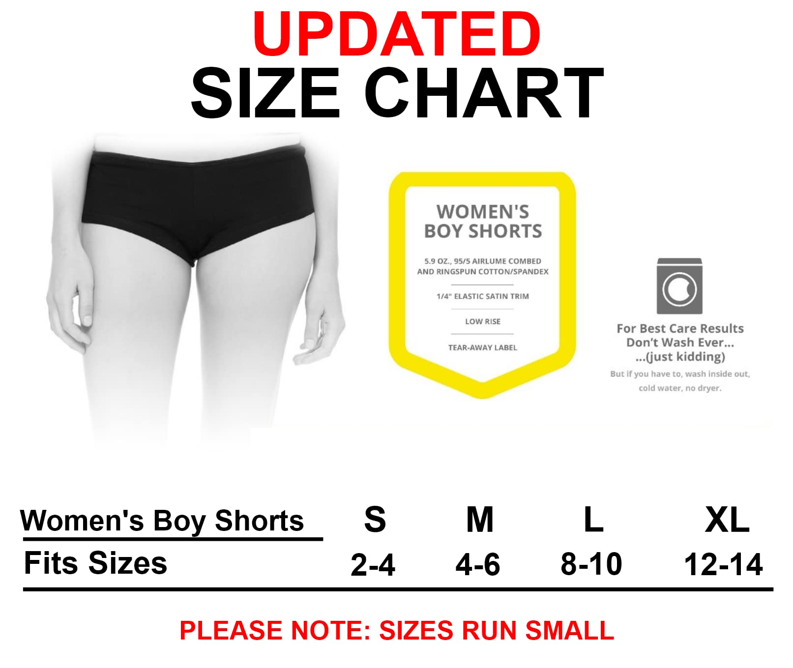 Wild Bobby Daddy's Lil Fuck Toy White Women's Cotton Spandex Booty Shorts, Black, X-Large