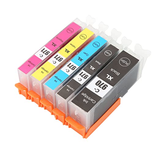 FTVOGUE 970β971 Multi Colors Ink Cartridge Replacement Inkjet Printer Cartridges for PIXMA MG5790 MG5795 (BK BK C M Y 5 Colors)
