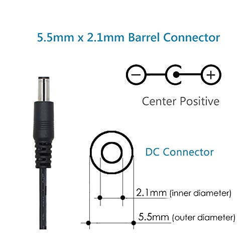 2packs DC 12V 1.5A 18watt Power Adapter Supply Switching for Cameras Plug 5.5mm x 2.1mm