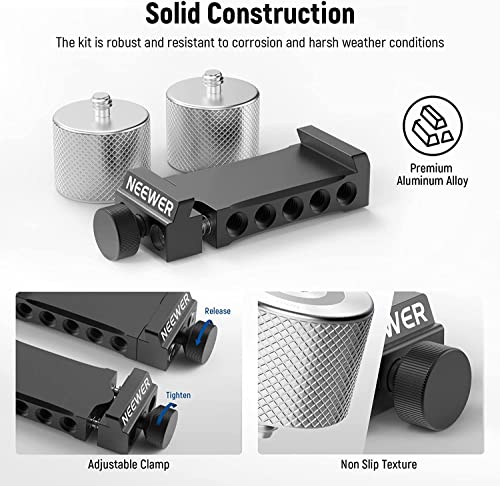 NEEWER Gimbal Counterweights and Clamp Kit, Compatible with DJI Ronin RS3 Pro/RS3/RS2/RSC2/ZHIYUN Crane 2S/3S/Weebill S/Moza Air 2/AirCross 2 for Balancing Long Lenses (GA001)
