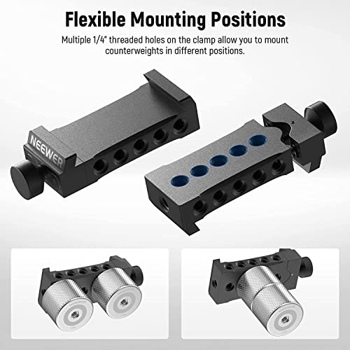 NEEWER Gimbal Counterweights and Clamp Kit, Compatible with DJI Ronin RS3 Pro/RS3/RS2/RSC2/ZHIYUN Crane 2S/3S/Weebill S/Moza Air 2/AirCross 2 for Balancing Long Lenses (GA001)