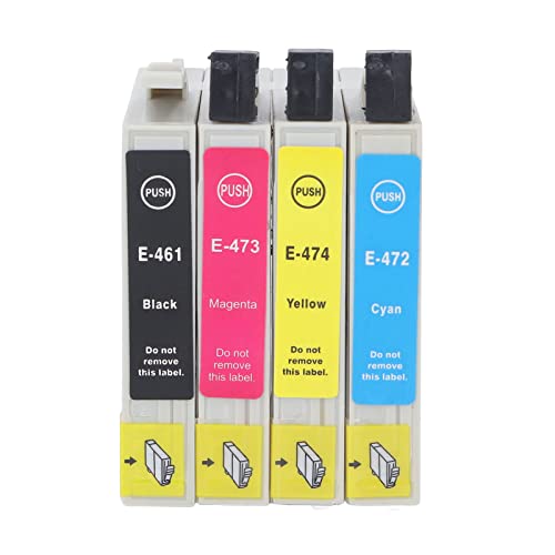 Fafeicy 4PCS Ink Cartridge Replacement, Cartridge Combo Pack Printer Accessories for Printer (T0561/T0562/T0563/T0564)