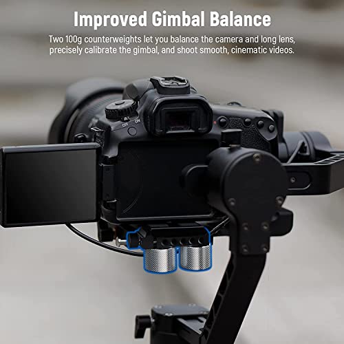 NEEWER Gimbal Counterweights and Clamp Kit, Compatible with DJI Ronin RS3 Pro/RS3/RS2/RSC2/ZHIYUN Crane 2S/3S/Weebill S/Moza Air 2/AirCross 2 for Balancing Long Lenses (GA001)