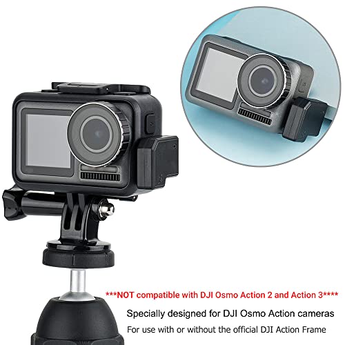 Dual USB-C 3.5mm Mic Adapter for DJI Osmo Action (Not Compatible with DJI Osmo Action 2 and Action 3) Charging and Data Transferring, Audio Adapter Vlogging Accessories for OSMO Action Camera