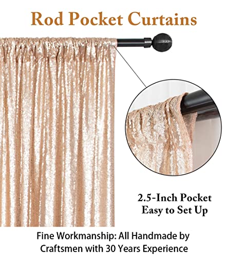 ShinyBeauty PHOTOBOOTH Background Best Choice-7FTx7FT-Champagne-Sequin Photography Backdrop Curtains for Wedding
