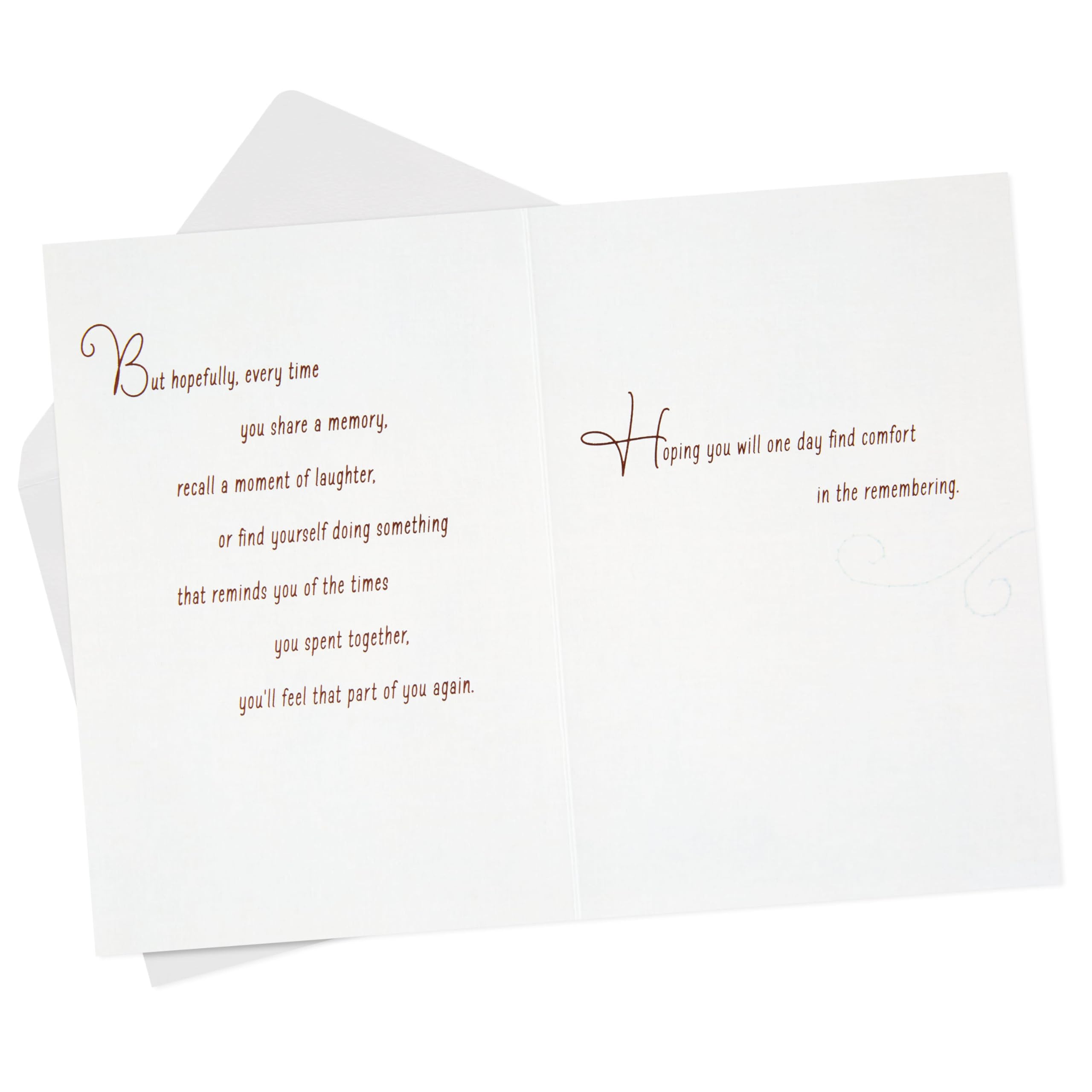 Hallmark Sympathy Card (Stitched Feather)