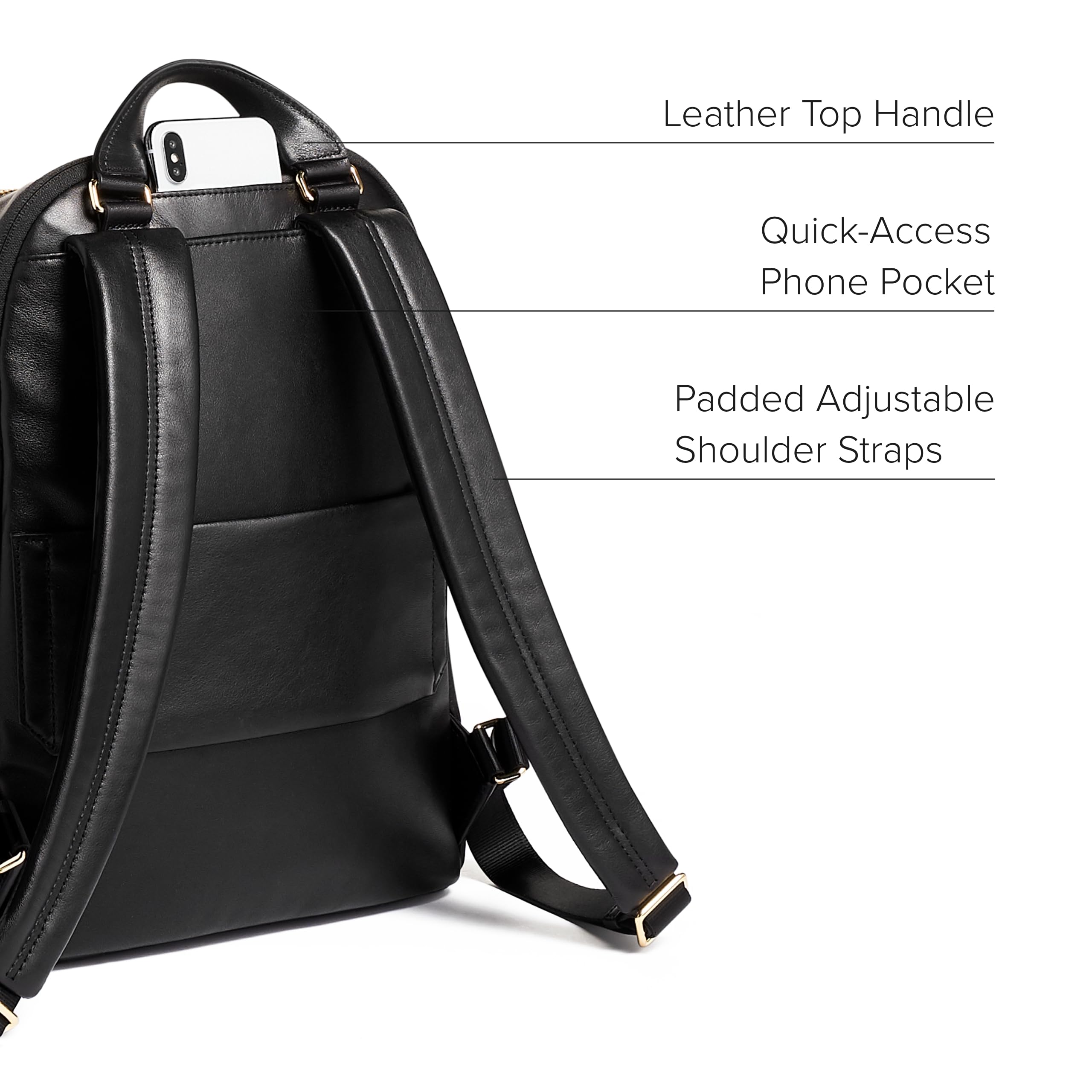 TUMI Women's Hannah Backpack, Black, One Size