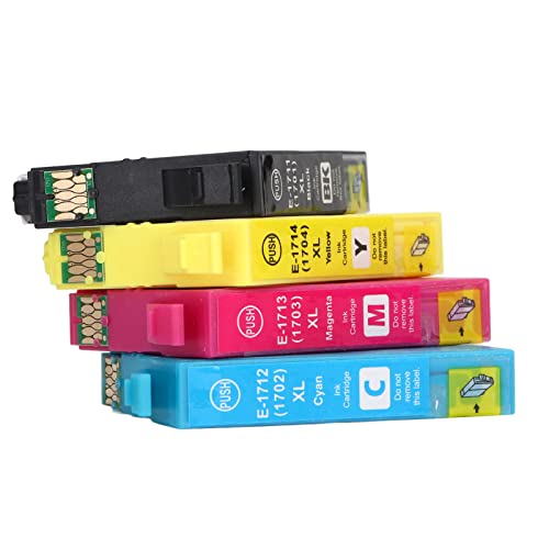 Hilitand 4PCS Printer Ink Cartridge Color Printing Large Capacity Ink Cartridge Replacement for Office Print Photos, Test Papers, Documents
