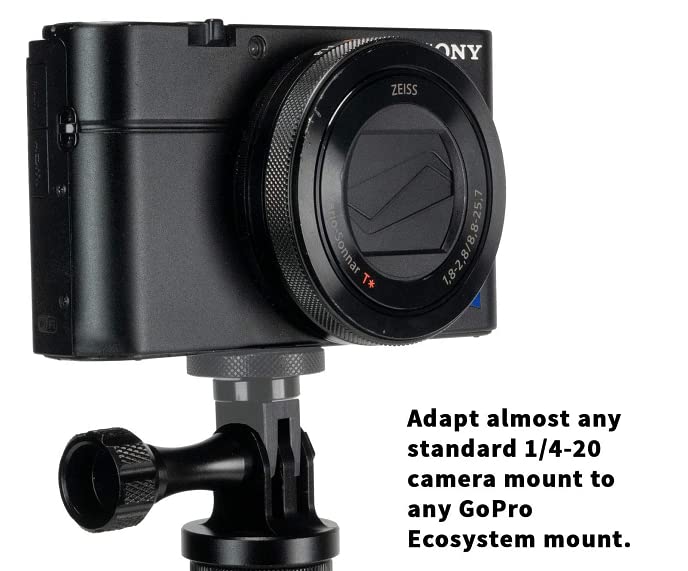 VIZEMO 2 Pack Aluminum Tripod Monopod Mount with Aluminum Thumbscrew Threaded,Mount Adapter Tripod Mount for Gopro Hero 11,10, 9, 8, 1/4 Tripod Adapter for Gopro and DJI OSMO Insta 360 Action Camera