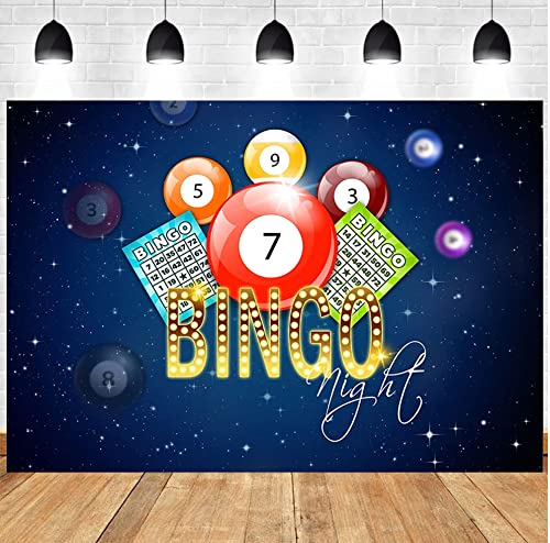 Billiard Backdrop for Bingo Party Decoration Children Theme Design Photo Background Supplies 7X5Ft Vinyl
