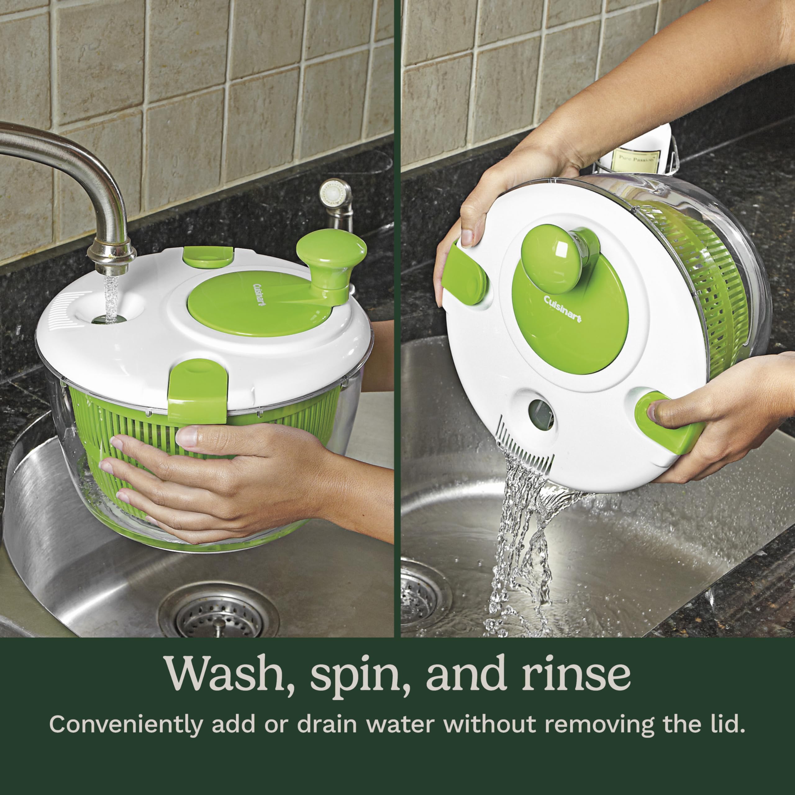 Cuisinart CTG-00-SAS 5-Quart Salad Spinner, White