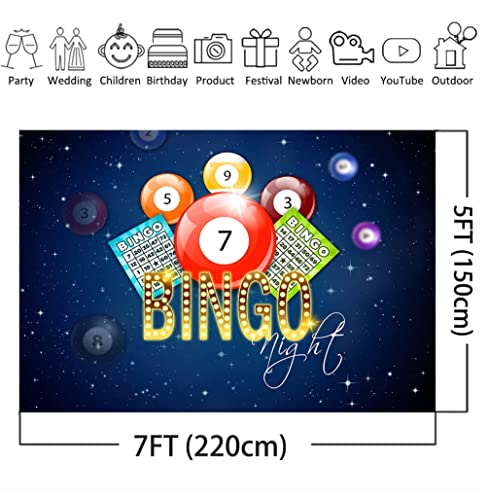 Billiard Backdrop for Bingo Party Decoration Children Theme Design Photo Background Supplies 7X5Ft Vinyl