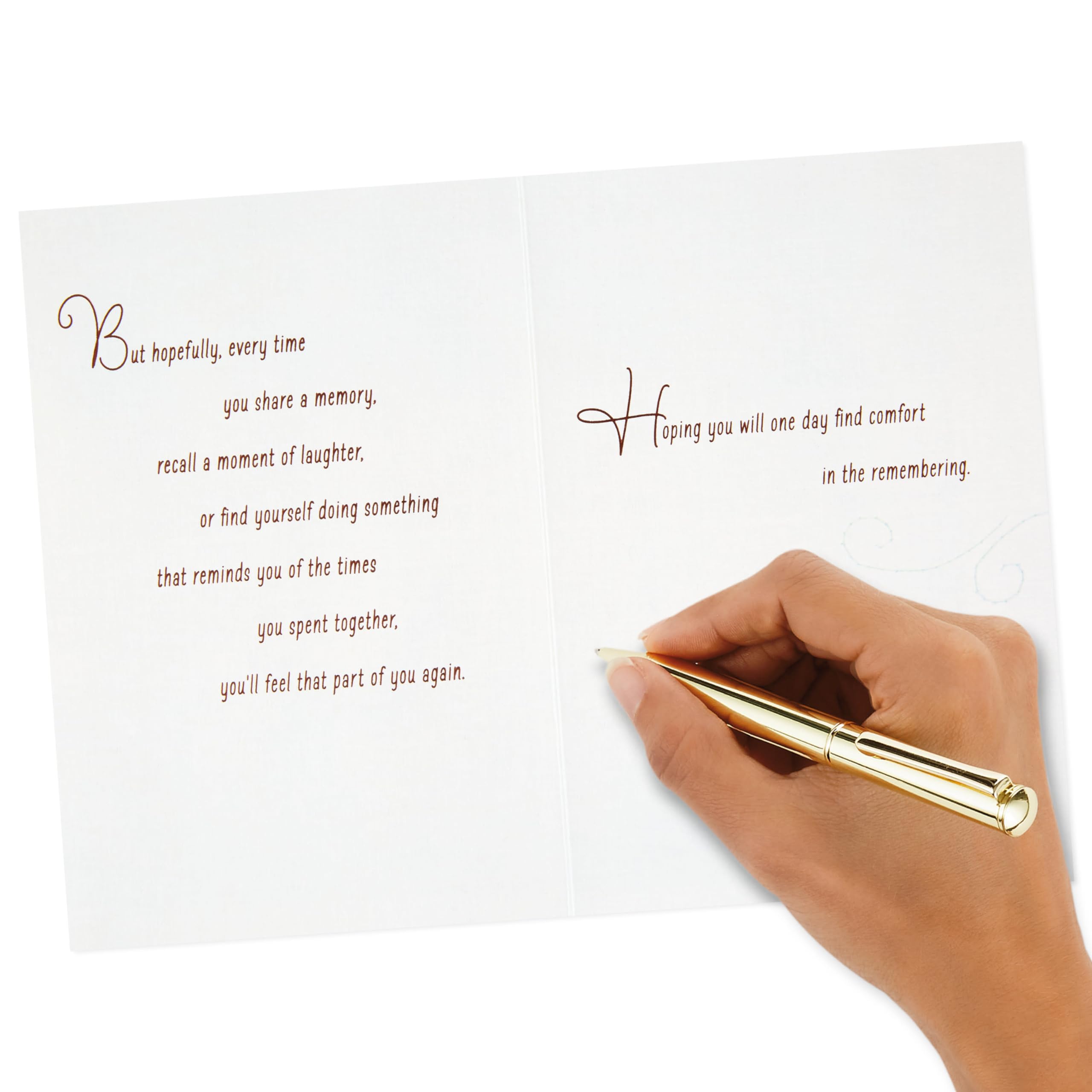 Hallmark Sympathy Card (Stitched Feather)