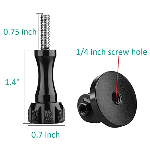 VIZEMO 2 Pack Aluminum Tripod Monopod Mount with Aluminum Thumbscrew Threaded,Mount Adapter Tripod Mount for Gopro Hero 11,10, 9, 8, 1/4 Tripod Adapter for Gopro and DJI OSMO Insta 360 Action Camera