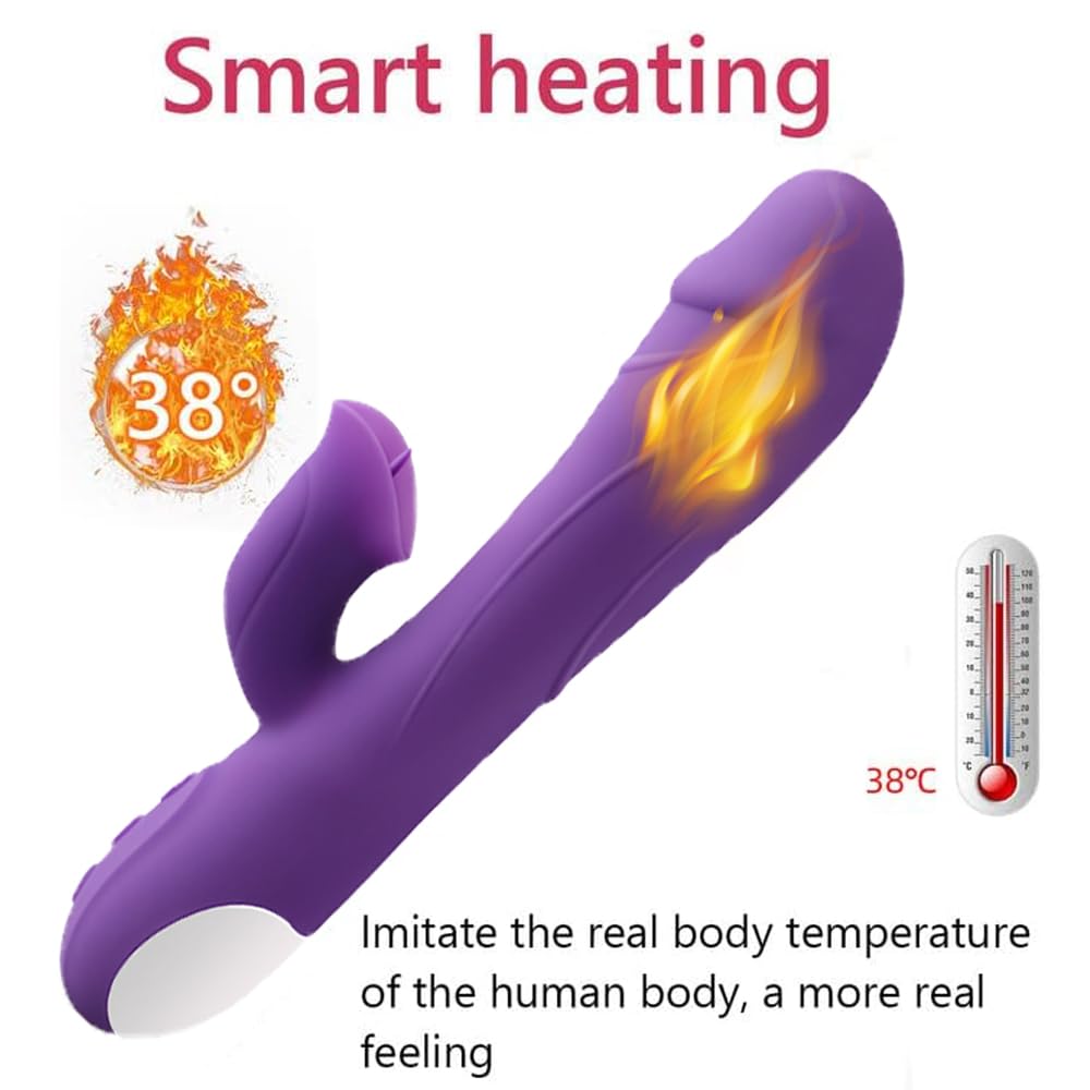 Beegu Personal Handheld 9 Inch High Intensity Vibrating Massager, Cordless Electric 7 Speed Vibrators Deep Tissue Massage for Portable Women Massager for Full Body, Purple