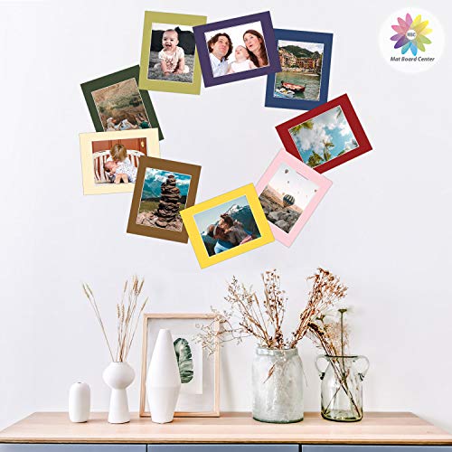 Mat Board Center, 10-Pack 11x14 Uncut Photo Mats Backing Boards - Mixed Color - for Frames, Photos, Pictures and More