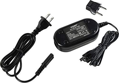 HQRP AC Adapter Charger Compatible with JVC Everio GZ-MG130 GZ-MG130U GZ-MG155 GZ-MG155U GZ-MG255 GZ-MG255U GZ-MG330 GZMG330 Digital Camcorder AP-V14U AP-V15U + Euro Plug Adapter