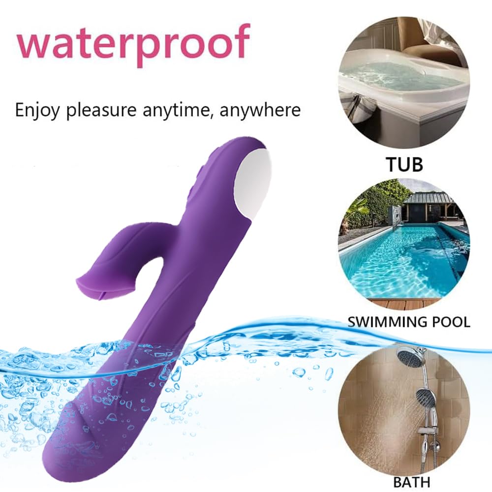 Beegu Personal Handheld 9 Inch High Intensity Vibrating Massager, Cordless Electric 7 Speed Vibrators Deep Tissue Massage for Portable Women Massager for Full Body, Purple