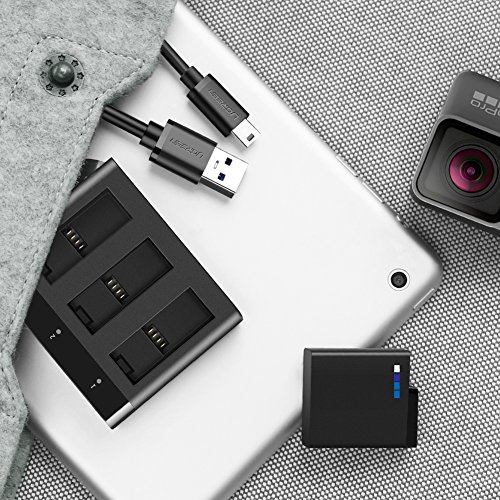 UGREEN Camera Charger for GoPro - Triple Battery Charger Compatible with Hero 8 Black, Hero 7 Black, Hero 6