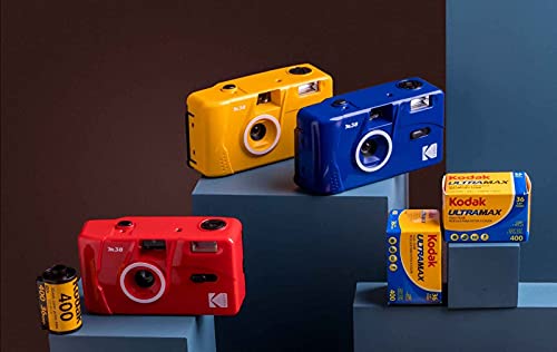 Kodak M38 35mm Film Camera - Focus Free, Powerful Built-in Flash, Easy to Use (Flame Scarlet)