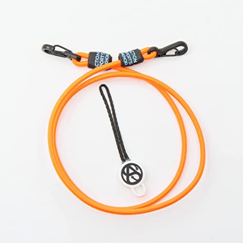 Action Sports Phone Anchor β Tough Outdoors Aussie Made Lanyard & Anti-Tangle Bungie Cord Leash Securely Tether Your Phone ProCam Keys Wallet (Orange)