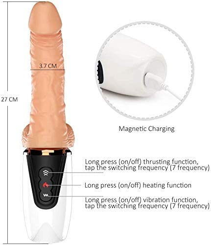 8 Inches Super Soft Silicone Material Realistic Typical Hands-Free Suction Cup Tool Suitable for Female Beginners and Couples (5S9