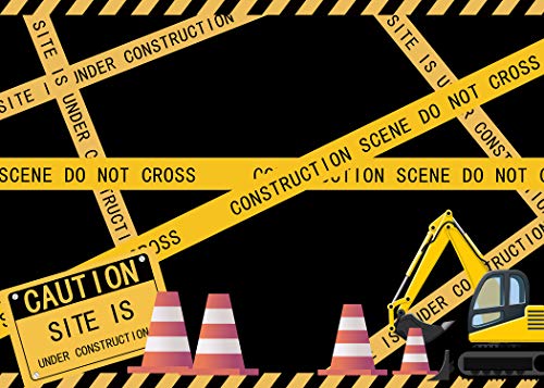 Construction Site Theme Backdrop for Construction Themed Birthday Party MEETSIOY Dump Truck Digger Zone Boys Birthday Party Construction Scene Photo Background 7x5ft HXMT371