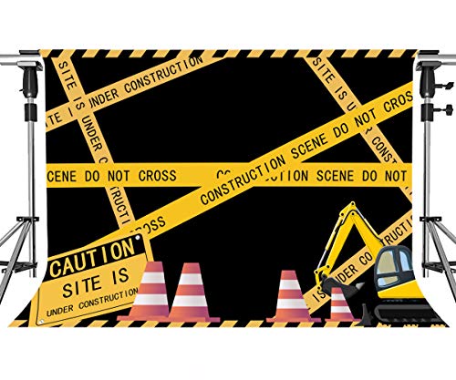 Construction Site Theme Backdrop for Construction Themed Birthday Party MEETSIOY Dump Truck Digger Zone Boys Birthday Party Construction Scene Photo Background 7x5ft HXMT371
