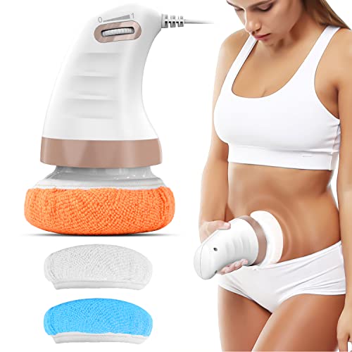 Cellulite Massager Body Sculpting Machine Electric Handheld Body Massager for Belly Waist Butt Arms Legs, Gift for Friends and Family (3 * Plush Massage Cover)