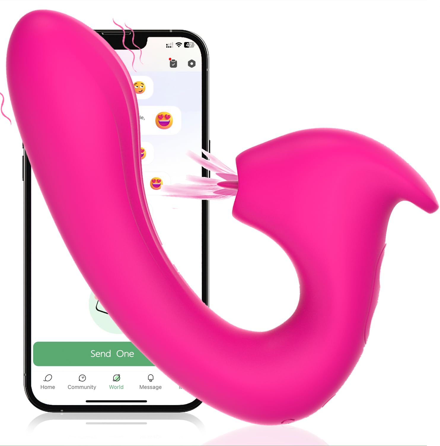 Anal Sex Toys for Women with APP Remote Control,Sex Toys Tongue Licking Vibrator with 10 Powerful Vibrations,Wearable G-Spot Dildo Toy Clitoral Rechargeable Gifts Stimulator Vibrador Massager