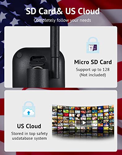 LaView Outdoor Security Cameras 1080P HD,Cameras for Home Security with AI Human Detection,Waterproof IP65,2-Way Audio,Clear Night Vision,2.4G WiFi,SD Card Slot&US Cloud Storage,Work with Alexa,ONVIF