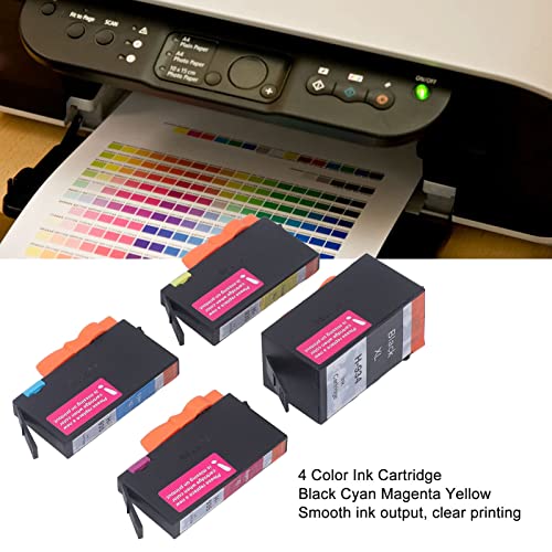 Fafeicy Ink Cartridge,4 Color Refill Cartridge Replacement Desktop Photo Printers for Officejet