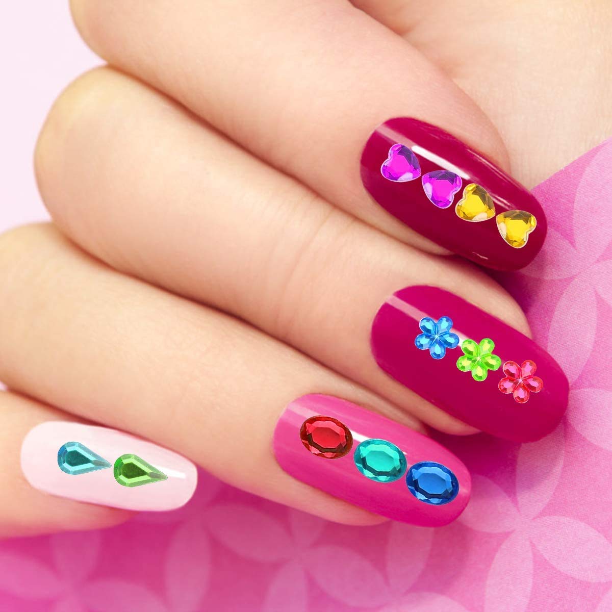 Gem Stickers 1200+ Self Adhesive Jewel for Crafts Sparkly Flatback Rhinestone Stickers Crystal Sticker for Kids DIY