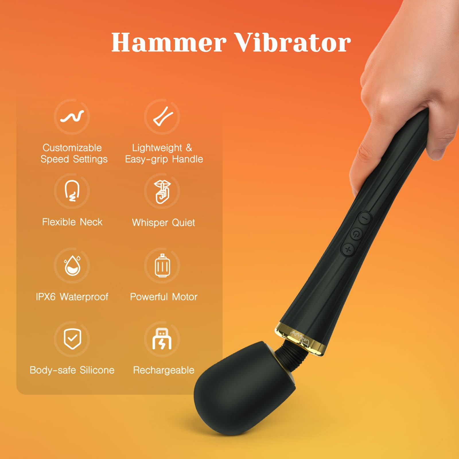 Tracy's Dog Wand Vibrator, Powerful Vibrating Massager for Women Partner Play with 5 Vibration Modes & 3 Speeds