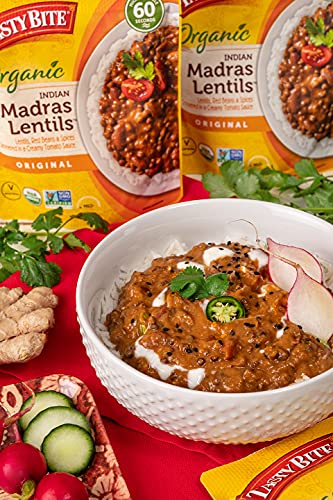 Tasty Bite Organic Indian Madras Lentils, Microwaveable Ready to Eat Entree, 10 Ounce (Pack of 6)
