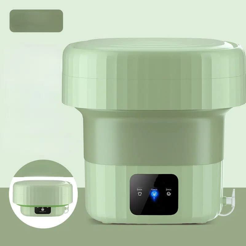 1pc Small Mini Washing Machine, Folding Portable Sterilization Drying Washing Machine For Underwear Socks Baby Clothes (Yellow)