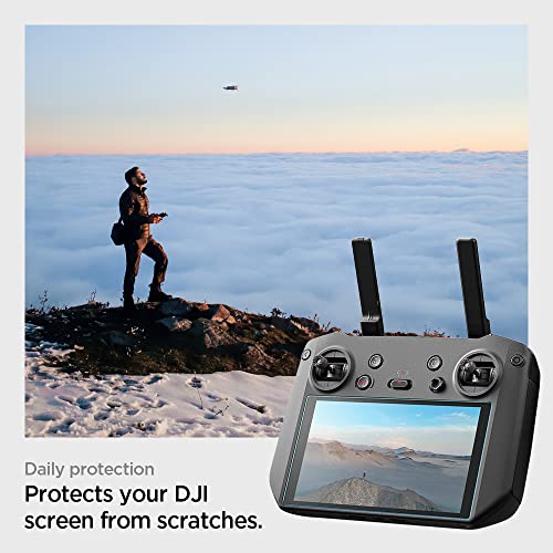 Spigen Tempered Glass Screen Protector [Glas.tR Slim] designed for DJI RC Pro/DJI Smart Controller - 2 Pack