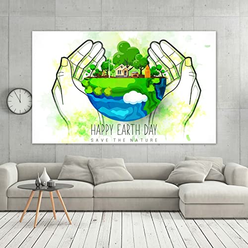 Happy Earth Day Photo Backdrop Save The Nature Banner April 22 Environmental Protection Earth Day Party Deocrations and Supplies for Home Classroom Office