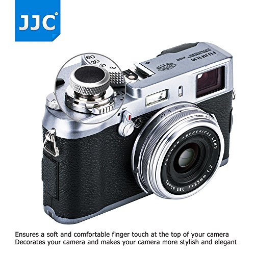 JJC Compatible Soft Shutter Release Button Cap for Fuji Fujifilm X-T30 II XT30 X-T3 XT3 X100F X-Pro2 X-Pro1 X-T2 X-E3 X-E2S X-T20 X-T10 X100T X100S for Sony RX10 IV III II, RX1RII RX1R RX1 / GR Black