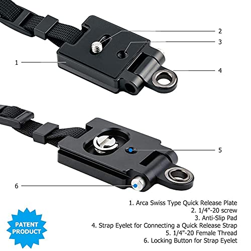 JJC Mirrorless Camera Hand Strap Grip for Sony A7R V IV III II A7IV A7S III II A7RIV A7RIII A7III A7RII A7II A1 A9 II A7C ZV-E10 A6600 A6500 A6400 A6300 A6100 A6000 RX1 RX1R RX1RII RX10 IV III II